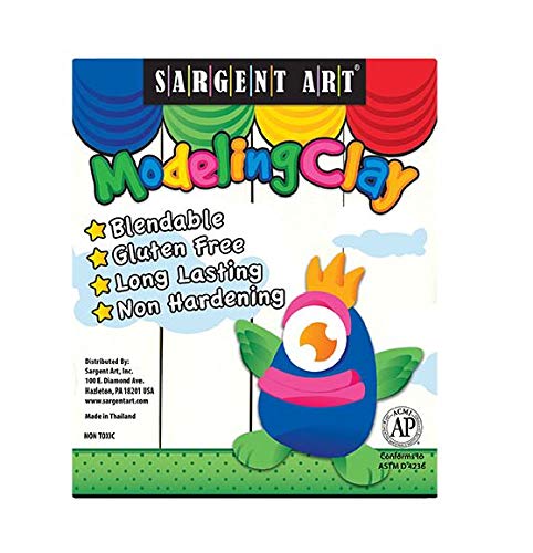 Sargent Art Plastilina Modeling Clay, White, 2 Pound, Non-Hardening, Long Lasting & Non-Toxic, Great for Kids, Beginners, and Artists