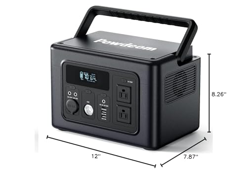 Portable Power Station, 614Wh LiFePO4 Battery Pack with 110V/700W AC Outlet (Solar Panel Not Included), Recharge 0-80% Within 1 Hour, Outdoor Solar Generator for CPAP, Camping