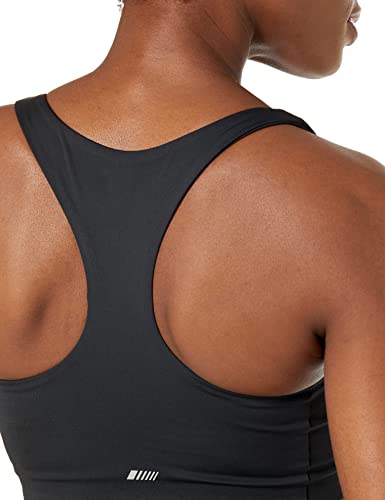 Amazon Essentials Women's Active Sculpt V-Neck Medium Support Sports Bra - Discontinued Colors, Black, 6X