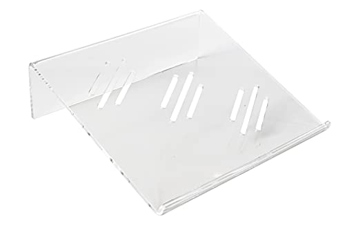 CoolaBoola Acrylic Laptop Stand β Acrylic Laptop Riser with Bonus Acrylic Phone Holder β Portable Clear Computer Stand for Desk, Office, Home β Laptop Stand with Ventilation for up to 16-inch Laptop