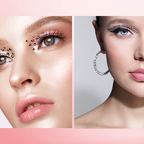 Amaoz Rhinestone Jewel Pickup Tool,Dual-ended Picker Dotting Pen Crystal Studs Wax Pen, Flat Back Gems Round Rhinestones for Nails Decoration Crafts Eye Makeup Clothes Shoes︱Mix SS4 6 10 12 16︱3500PCS