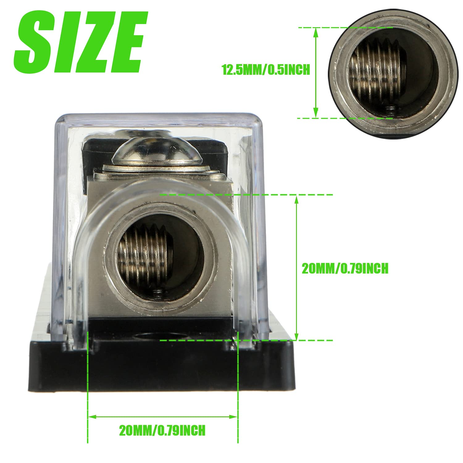 SIGANDG 1/0 or 4 Gauge AWG Inline ANL Fuse Holder with 150 Amp Fuse