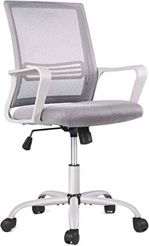 Office Chair - Ergonomic Executive Mid Back Home Office Desk Chairs, Adjustable Height, Breathable Mesh