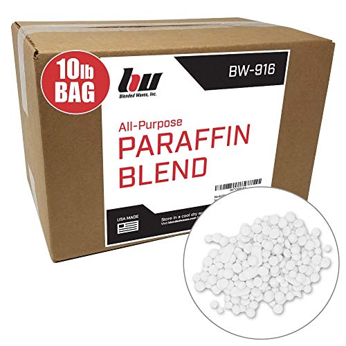 Blended Waxes, Inc. Paraffin Wax 10lb. Pastilles â General Purpose Bulk Paraffin Wax for DIY Projects, Candle Making, Canning and More