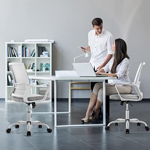 Office Chair - Ergonomic Executive Mid Back Home Office Desk Chairs, Adjustable Height, Breathable Mesh