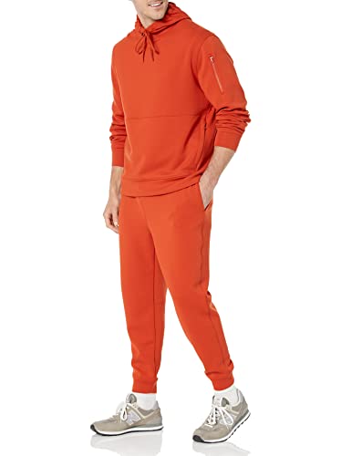 Amazon Essentials Men's Active Sweat Hoodie, Rust Orange, X-Large