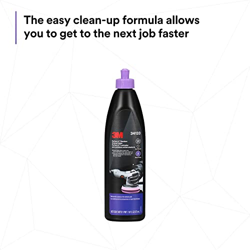 3M Perfect-It Random Orbital Polish, 34133, 1 Pint, Fast Cutting Polisher for Automotive Buffing & Polishing, High-Gloss Finish