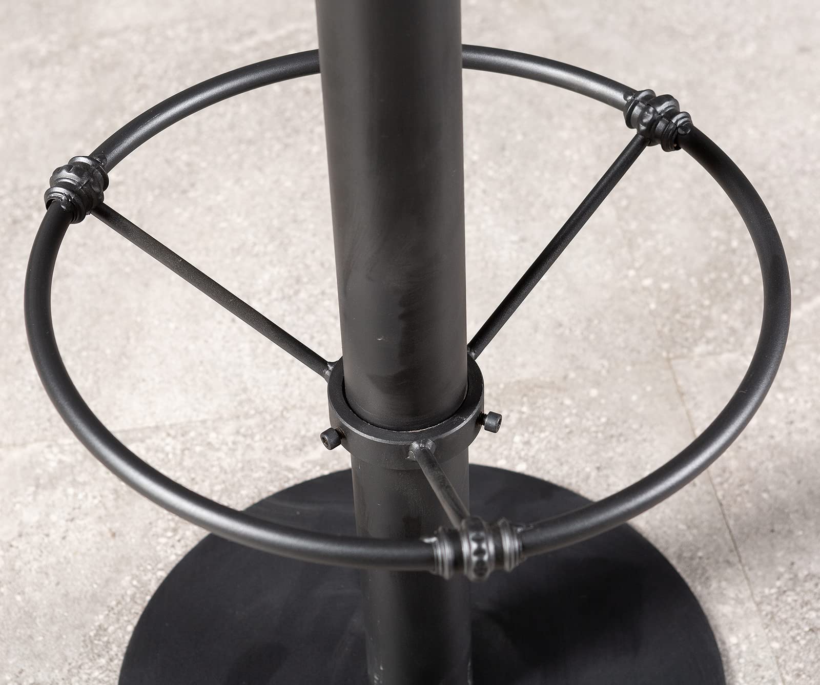 LOKKHAN 42" Tall Bar Table Set with 2 Stools,3-Piece Round Table Compact Chairs Bar Height Tabletop for Pub Kitchen Dining Living Party Bistro Breakfast,Space-Saving,Most Welded(Black & Brown)