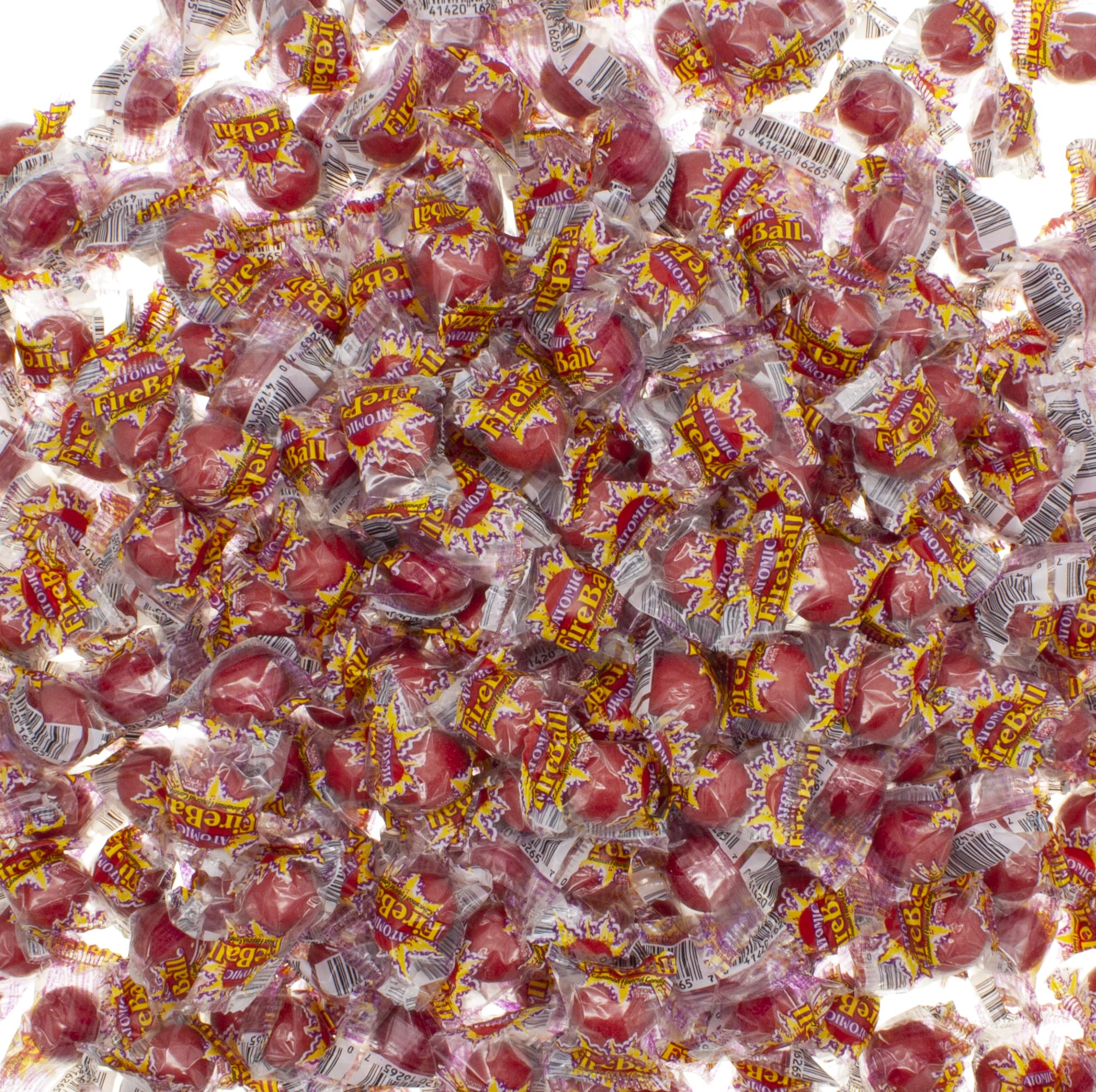 Atomic Fireballs - Medium - Ferrara Candy Co. | Intensely Cinnamon Hard Candy + Individually Wrapped Candy Pack | Movie Theater & Halloween Candy Pack | XL 2 Pound Bulk Candy Bag King of Sweets