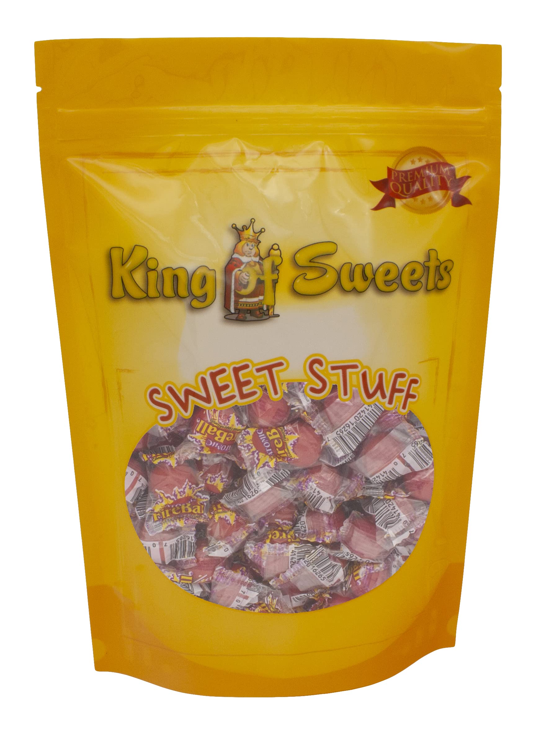 Atomic Fireballs - Medium - Ferrara Candy Co. | Intensely Cinnamon Hard Candy + Individually Wrapped Candy Pack | Movie Theater & Halloween Candy Pack | XL 2 Pound Bulk Candy Bag King of Sweets