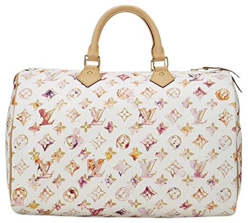 Louis Vuitton, Pre-Loved Richard Prince x Louis Vuitton, Pre-Loved Limited Edition Monogram Watercolor Speedy 35, White