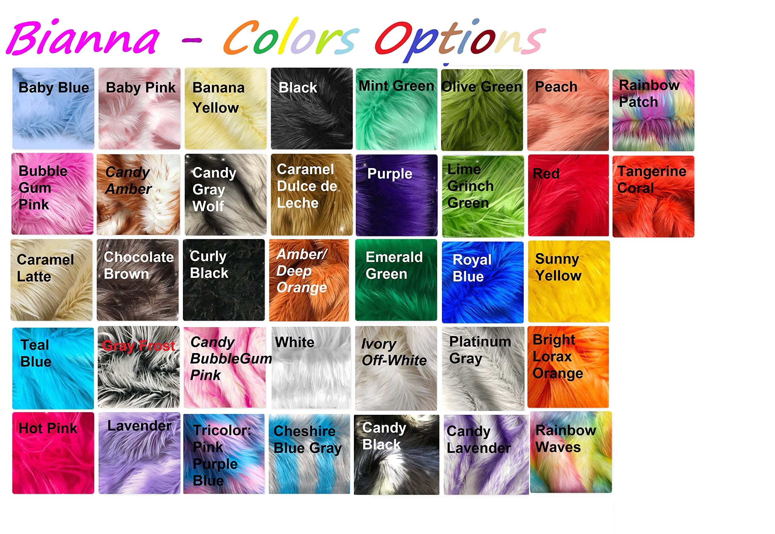 Bianna Creations 16oz Mixed Random Colors Craft Faux Fur Scrap Bag, Remnant Pieces Scrappy Artificial Fake for DIY Crafting Project, Gnome Beard Material, Small Pieces