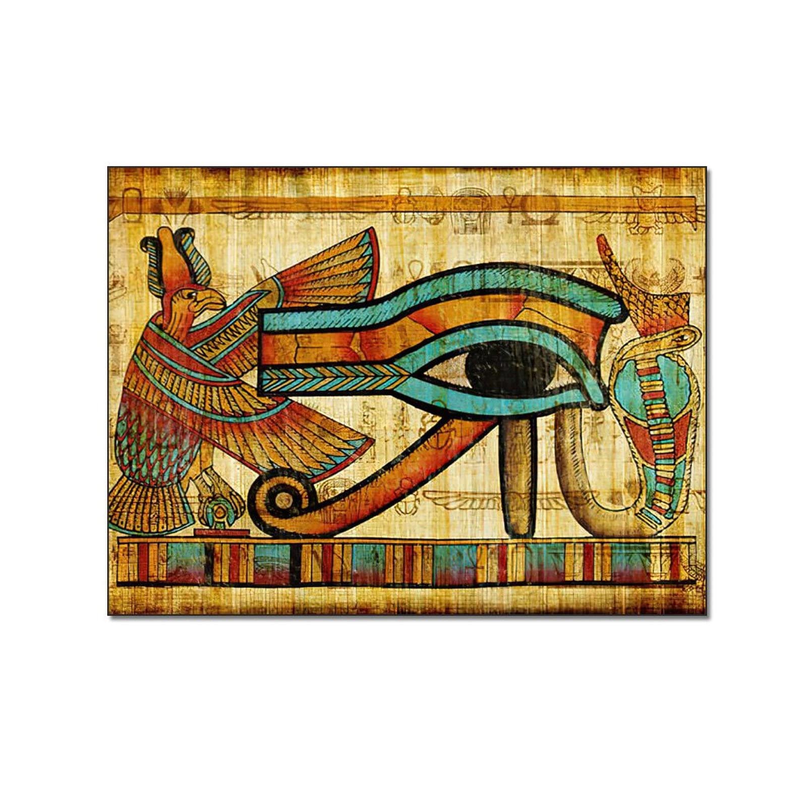 Canvas Print Vintage Art Egypt Horus Eye Poster Pharaoh Pictures Home Decor Artwork Canvas Painting Posters and Prints Wall Art Pictures for Living Room Bedroom Decor 12x16inch(30x40cm) Unframe-Style