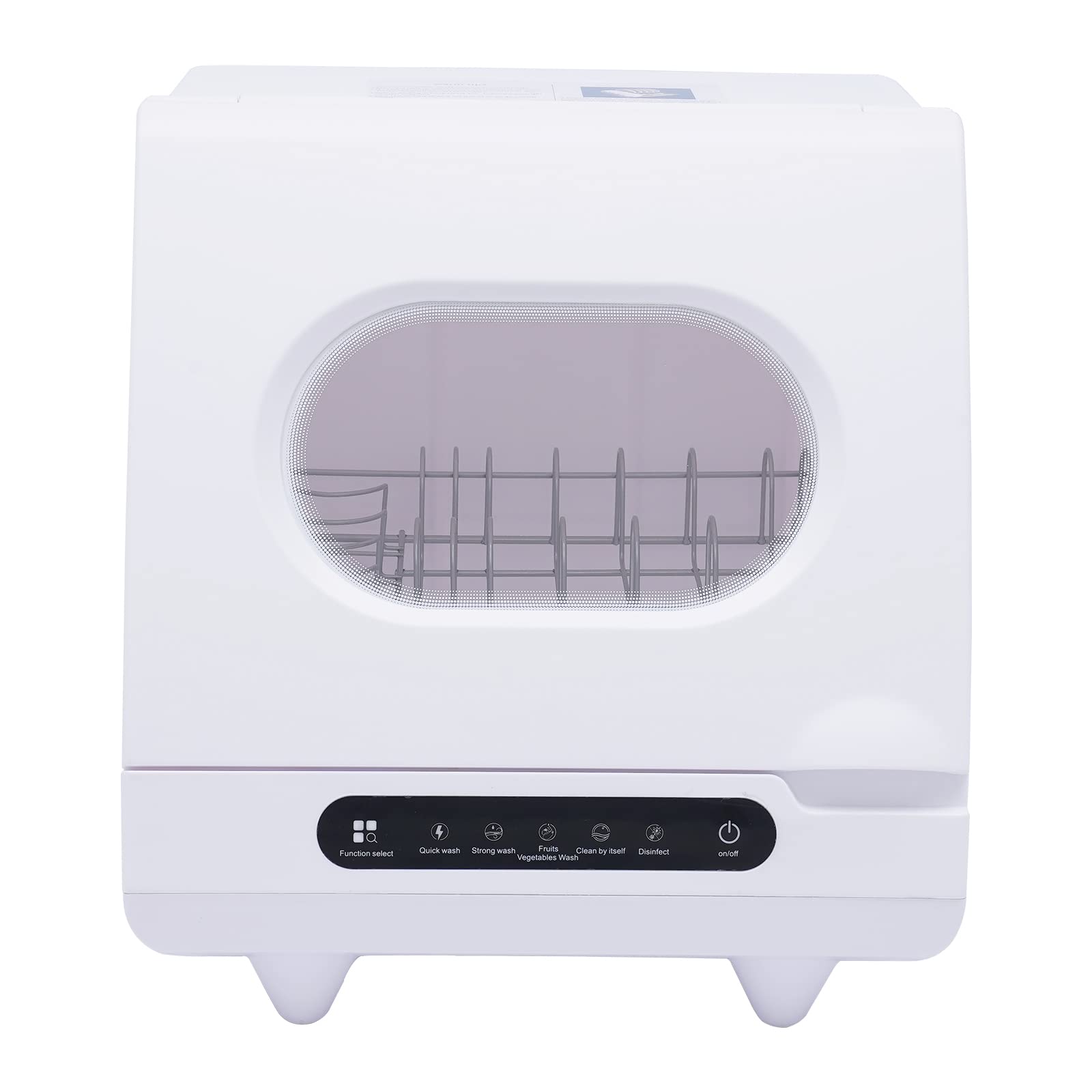 Portable Countertop Dishwasher,1.2KW Mini dishwasher with 5 Washing Programs & Basket,360° Dual Spray, Hold 2‑6 Sets Of Dishes,72℃ Rotating Spray,for Baby Care, Glass & Fruit Wash