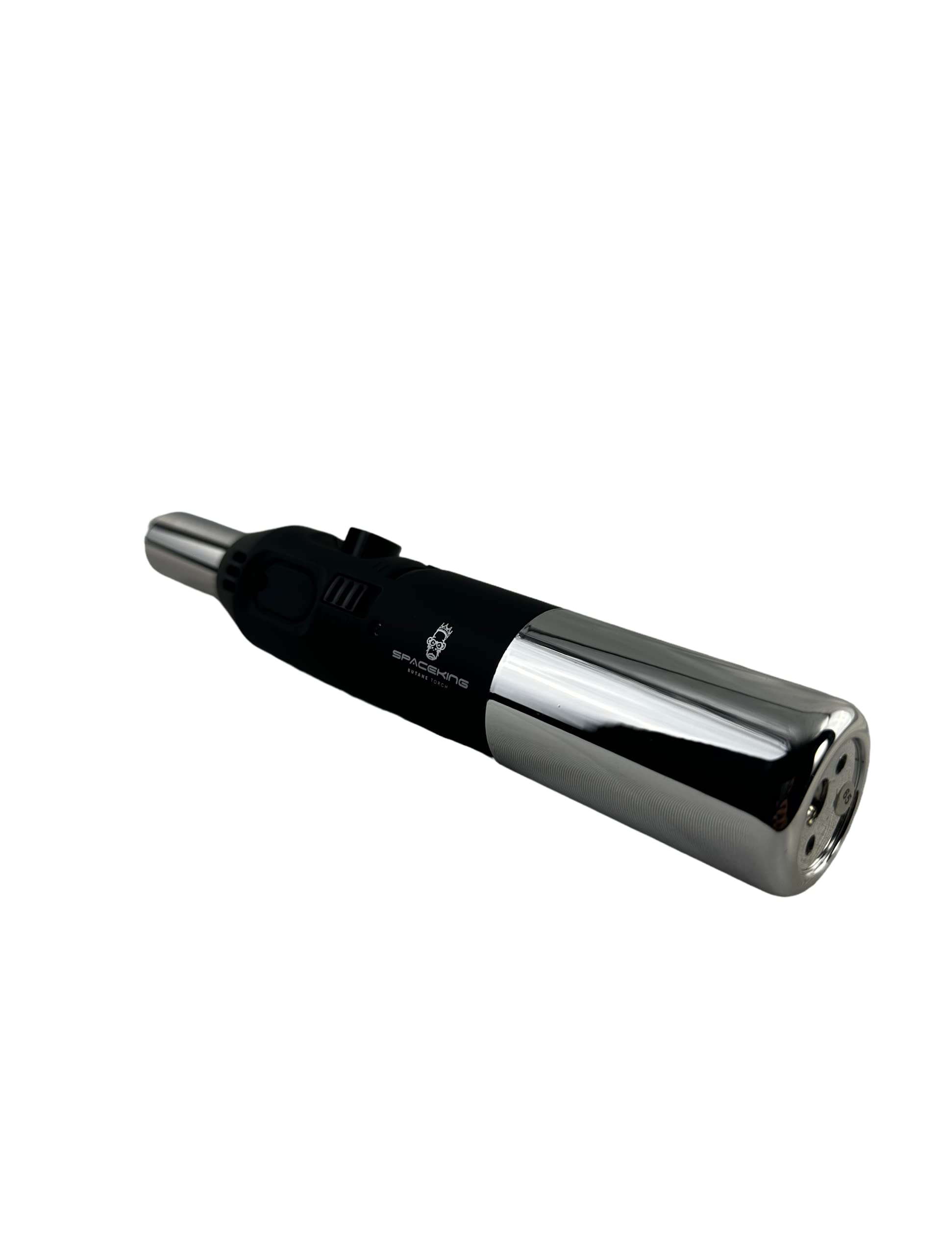 Space King Straight Shooter - Smooth Metallic - Adjustable Flame - Child-lock - Perfect for Camping, Kitchen, Backyard, Travel, Beach, BBQ, Mountain, Outdoors, Travel, Garage, and more. (Black)