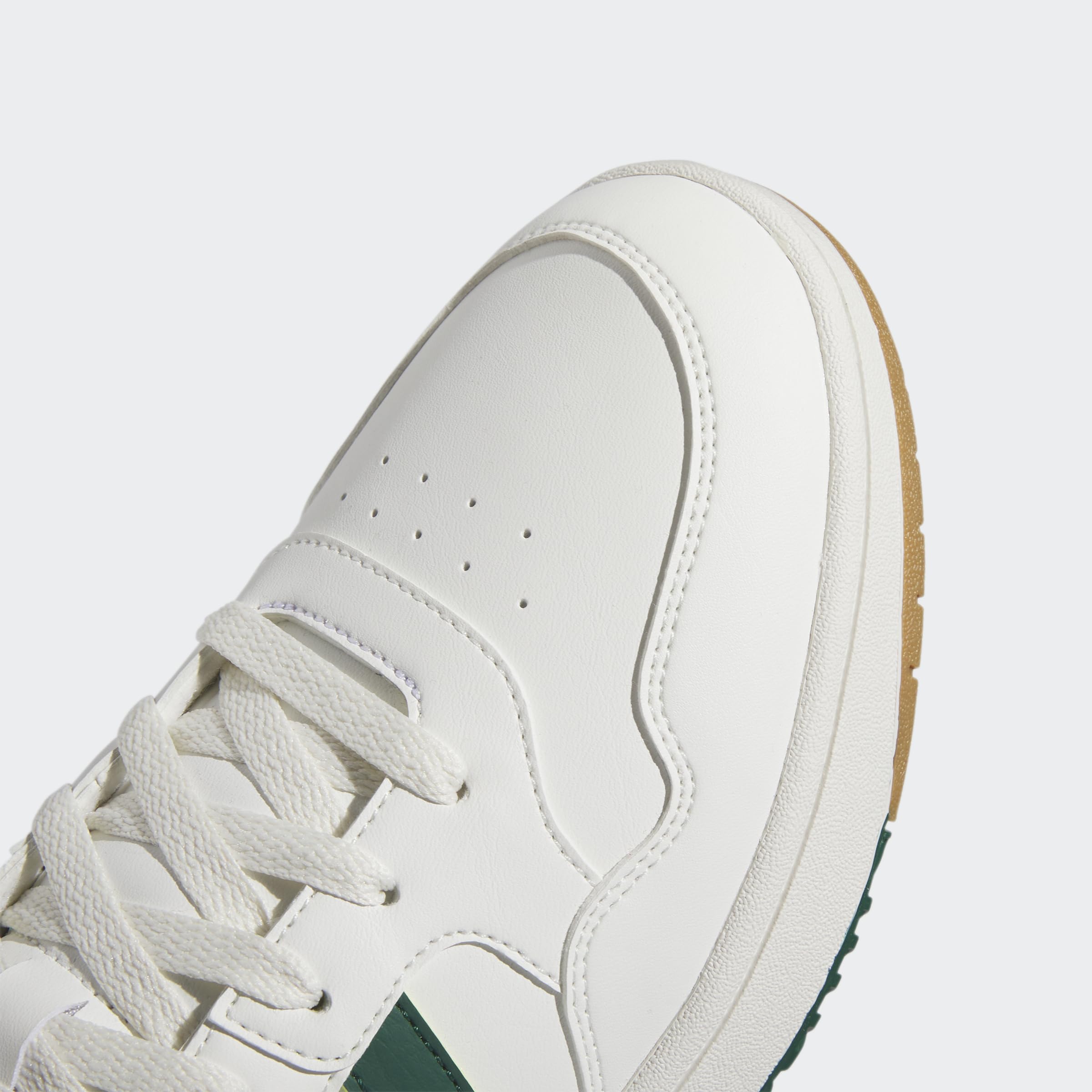 adidas Men's Hoops 3.0 Mid Basketball Shoes Sneaker, Core White/Collegiate Green/Gum, 12