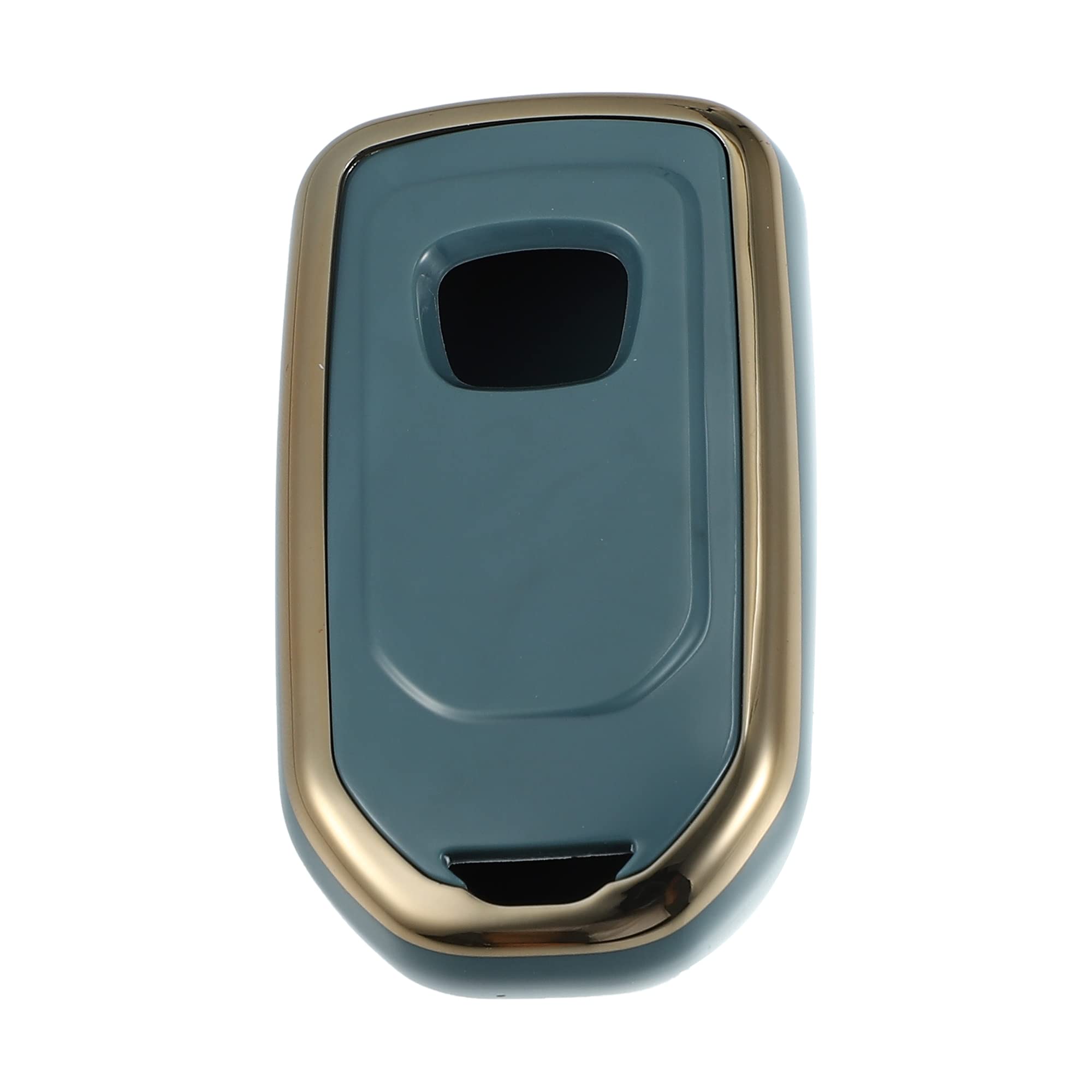 X AUTOHAUX 5 Button TPU Smart Keyless Entry Remote Control Key Fob Case for Honda Accord Civic CR-V Insight Passport Pilot with Chain Blue