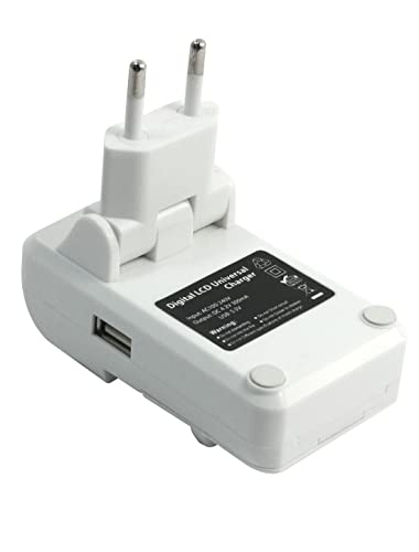 Qtqgoitem AC100-240V EU Plug to DC4.2V Digital LCD 3.7V Li-ion Battery Charger (model: 307 41f 87e 96a 0cf)