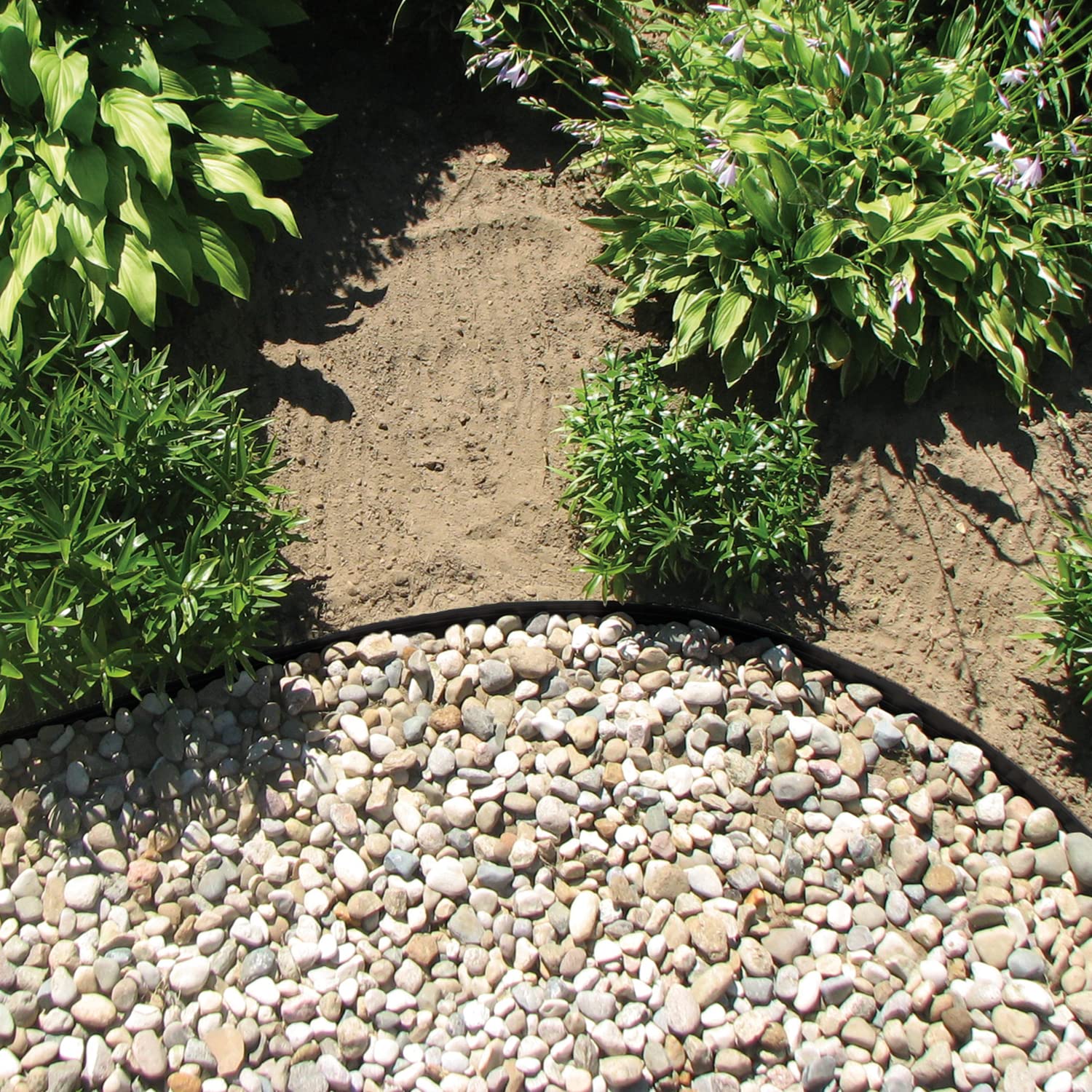 EasyFlex Aluminum Landscape Edging Project Kit, 8 Metal Garden Edging Pieces with Spikes, 48 feet, Black (1806BK-48C)