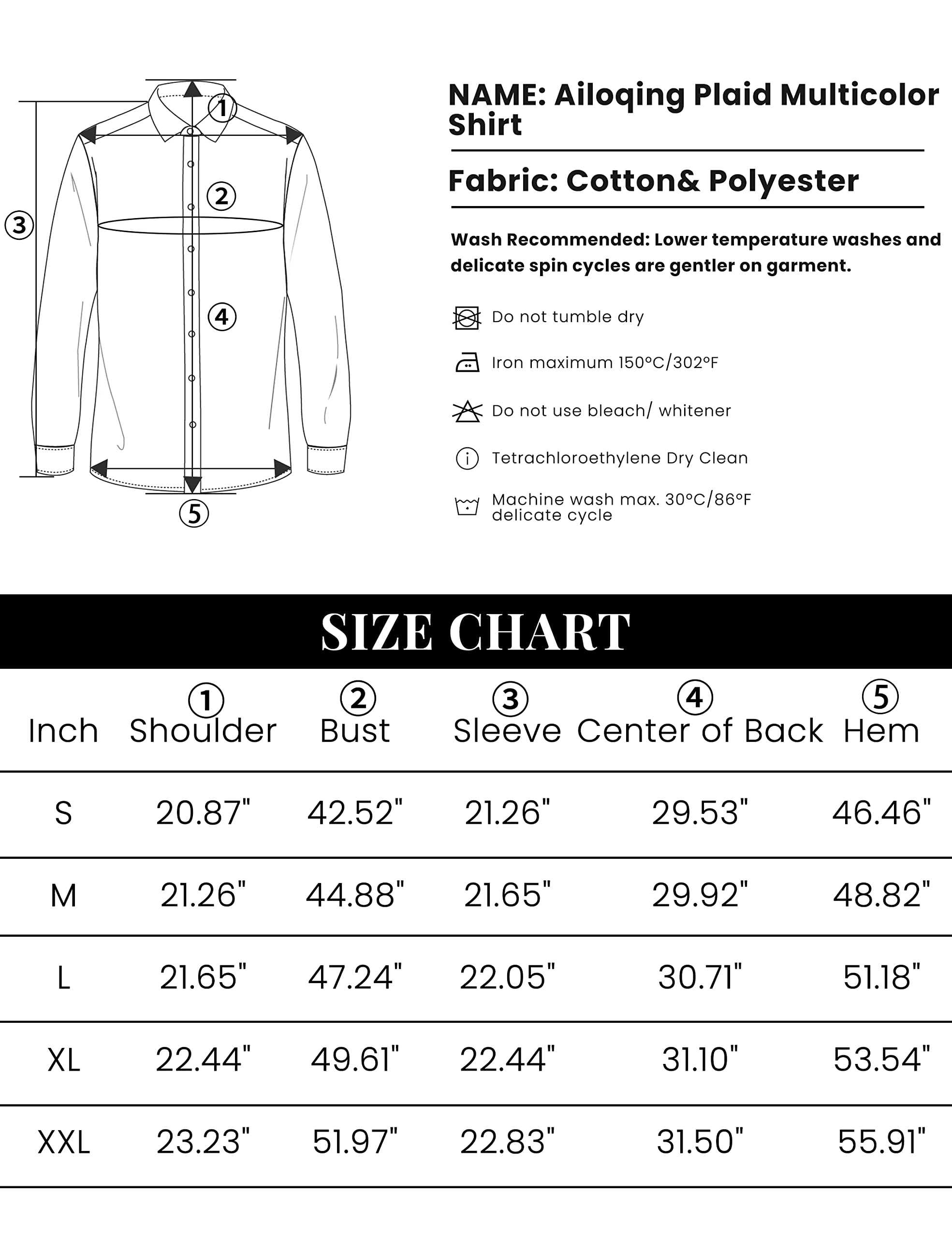 Ailoqing Plaid Shirts for Women Long Sleeve Button Down Flannel Shirts Buffalo Blouse Tops(Blackwhite-M)