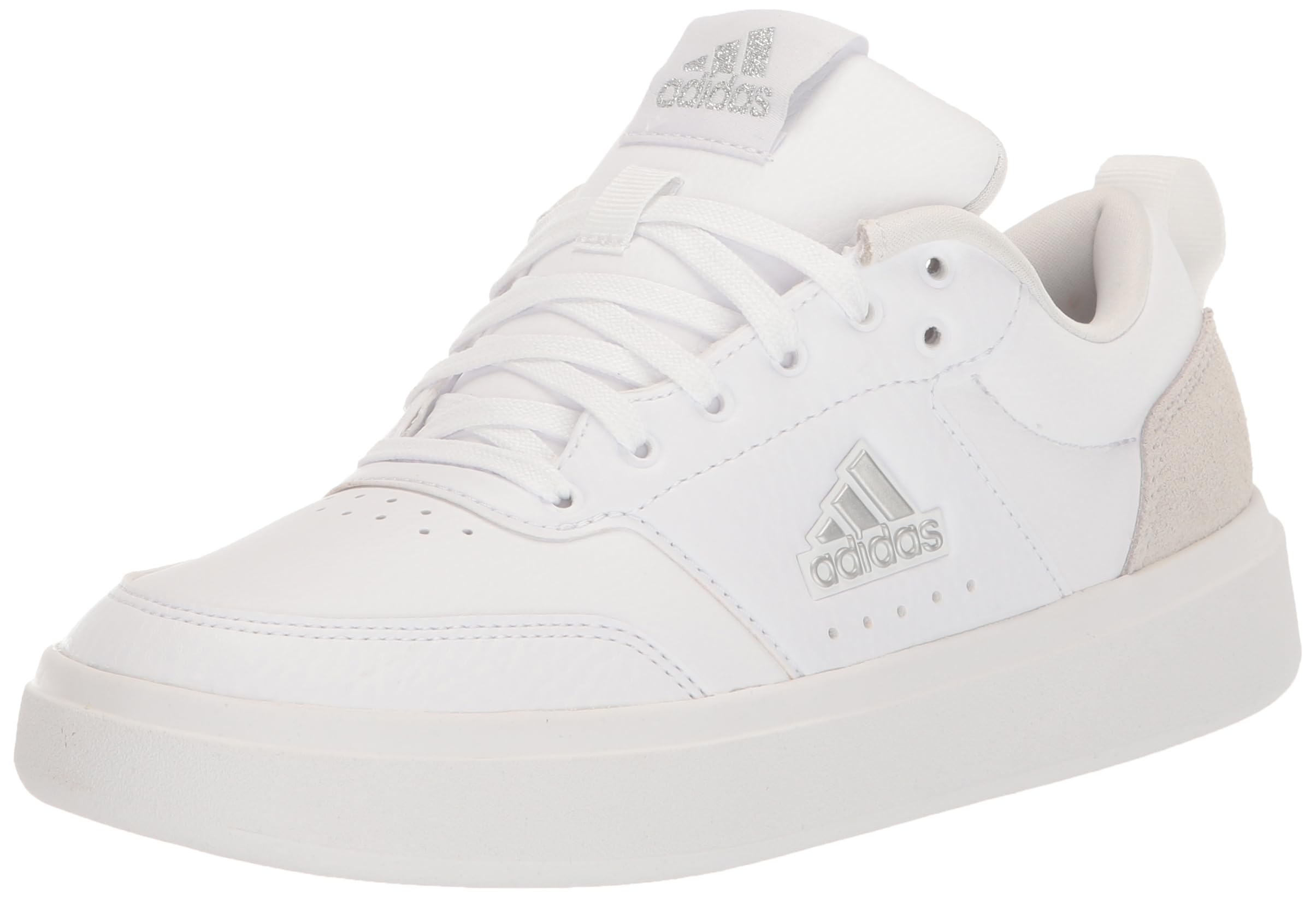 adidas Women's Park ST Sneaker, White/White/Silver Metallic, 8