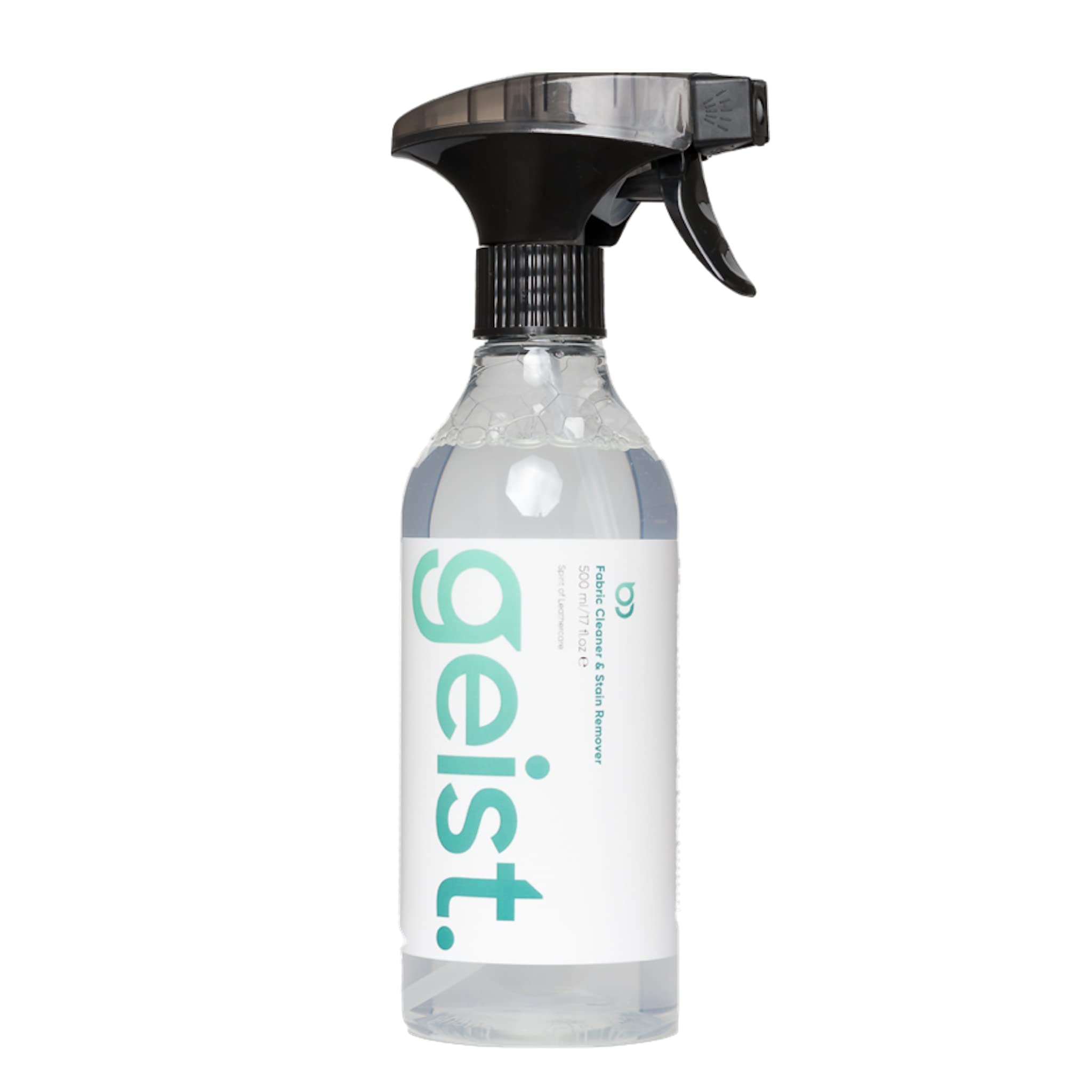 Geist. Fabric Cleaner & Stain Remover | For Alcantara & cloth car interior, sofa, furniture, carpet, rug, clothes | Plant based | Suitable for cotton, wool and artificial fibres | 500 ml / 16.75 fl.oz