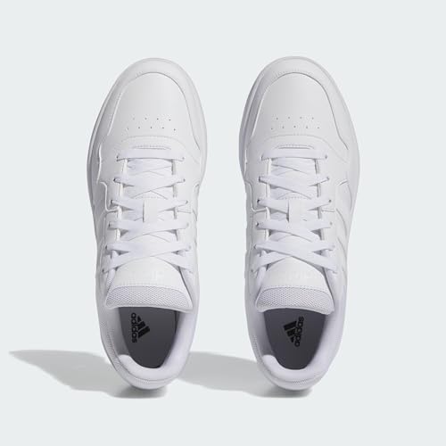 adidas Originals Men's Hoops 3.0 Low Sneaker, White/White/Core Black, 10