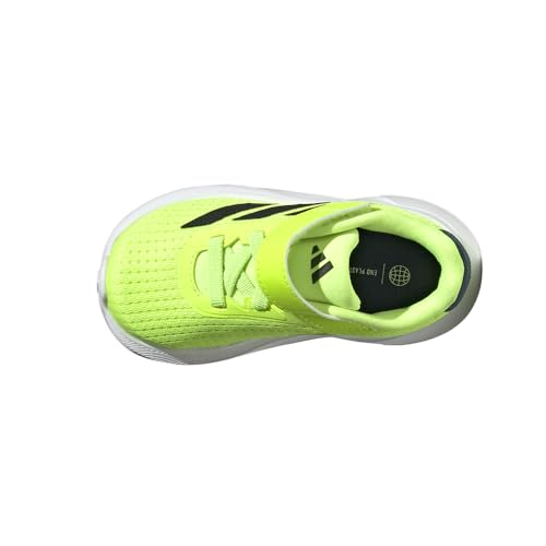 adidas Duramo SL Elastic Lace Sneaker, Lucid Lemon/Core Black/Wonder Blue, 11 US Unisex Little Kid