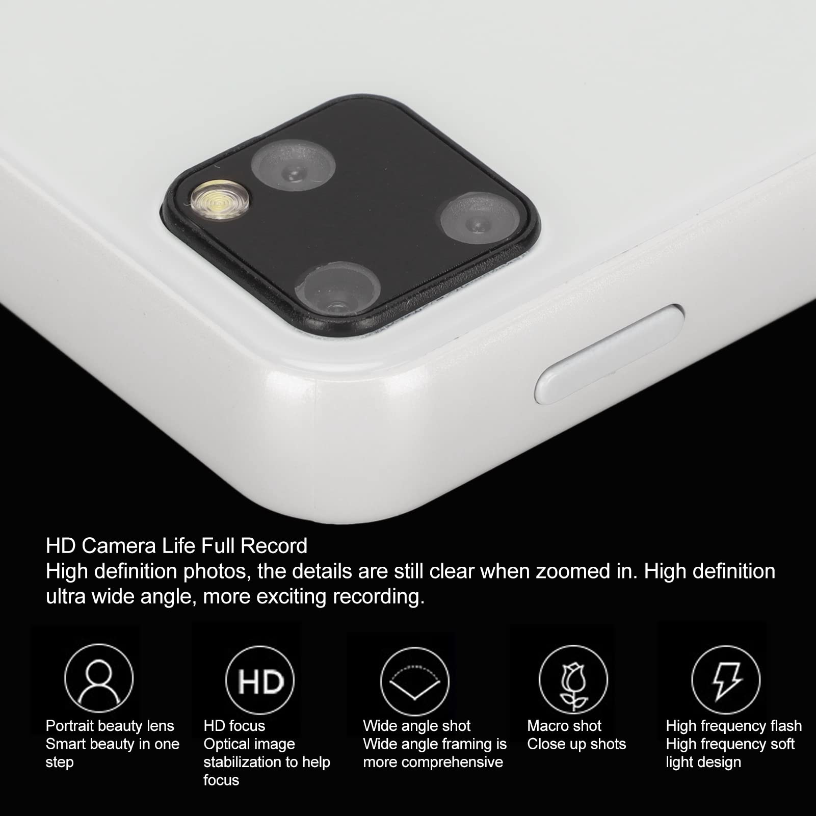 ASHATA Mini Mobile Phone, 3G Small Unlocked Smartphone, GPS, 1GB 8GB ROM, Quad Core, 2.5in Android Cellpohone Support App Download(Pearl White)