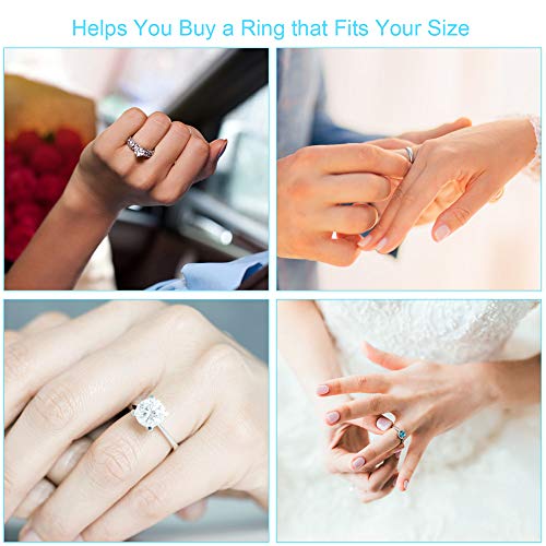 Ring Sizer Measuring Tool, Aluminum Ring Mandrel, 27 Pcs Premium Metal Ring Measurement Tool, Mens Womens Finger Gauge, 4 Sizes Ring Stick, 4 Pcs Polishing Cloth, US Ring Sizing Kit, by UUBAAR