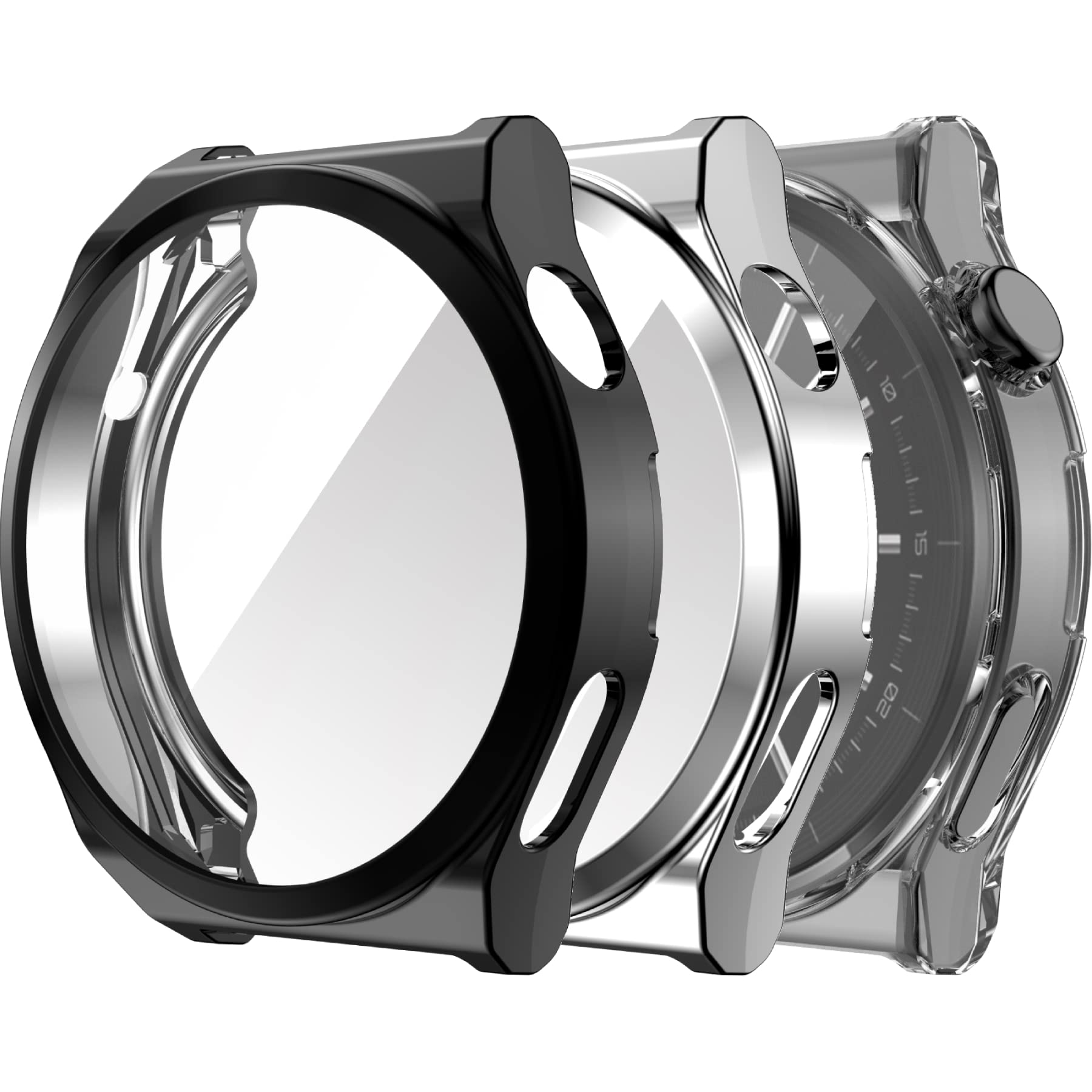 Protector Cover Case Compatible with Huawei Watch GT3 Pro 43MM 46MM,Soft TPU Bumper Anti-Scratch Protective Shell for Huawei Watch GT3 Pro Screen Protector Smartwatch Accessory