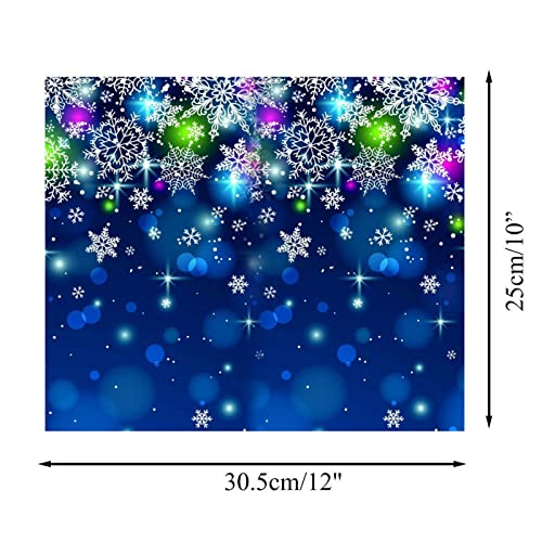 Christmas Winter Snowflake Pattern Heat Transfer Vinyl Rainbow Stripe Pattern Vinyl Vinyl Bundling Roll Soft Metal HTV Vinyl for Ironing Clothes and Other Fabrics Sky Iron on Vinyl (A2-A, One Size)