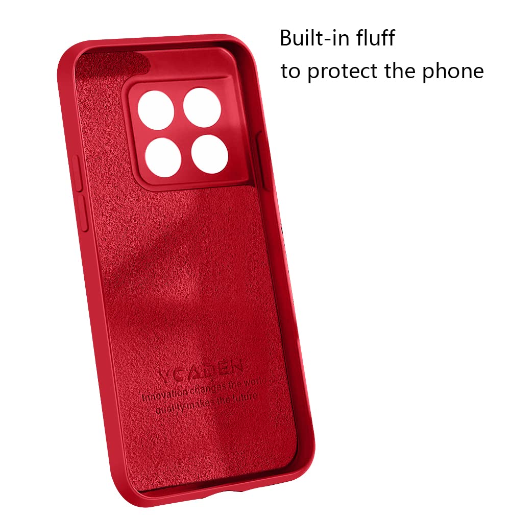 Bastmei for OnePlus 10 Pro Case 5G(2022)【Non-Slip Matte Finish】 Cover with Soft TPU Screen & Camera Protection Velvety-Soft Lining Shock-Absorbing for OnePlus 10 Pro 5G (Red)