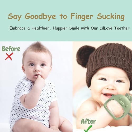 Baby Teething Toys by Komfy LilLove | Non-Toxic Infant Toys 0-6 6-12 Months | CPC Certified Teething Mitten | No Drop Teether for Baby Teething Relief | Baby teether Toys | Teething Pacifier