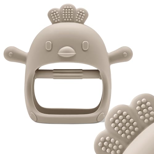 Baby Teething Toys by Komfy LilLove | Non-Toxic Infant Toys 0-6 6-12 Months | CPC Certified Teething Mitten | No Drop Teether for Baby Teething Relief | Baby teether Toys | Teething Pacifier