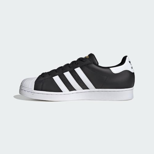 adidas Originals Men's Superstar Sneaker, Black/Core White/Black, 15