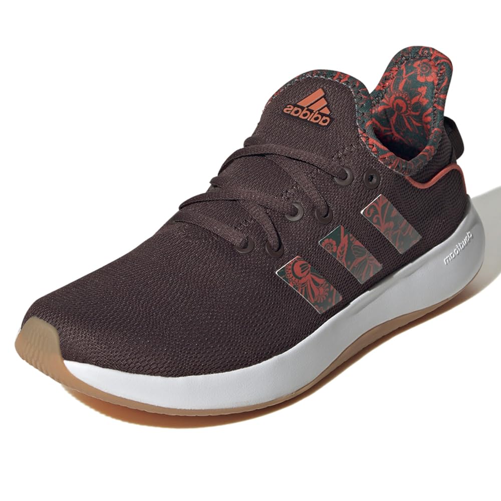 adidas Women's Cloudfoam Pure Sportswear Sneakers, Shadow Brown/Shadow Brown/Gum, 6