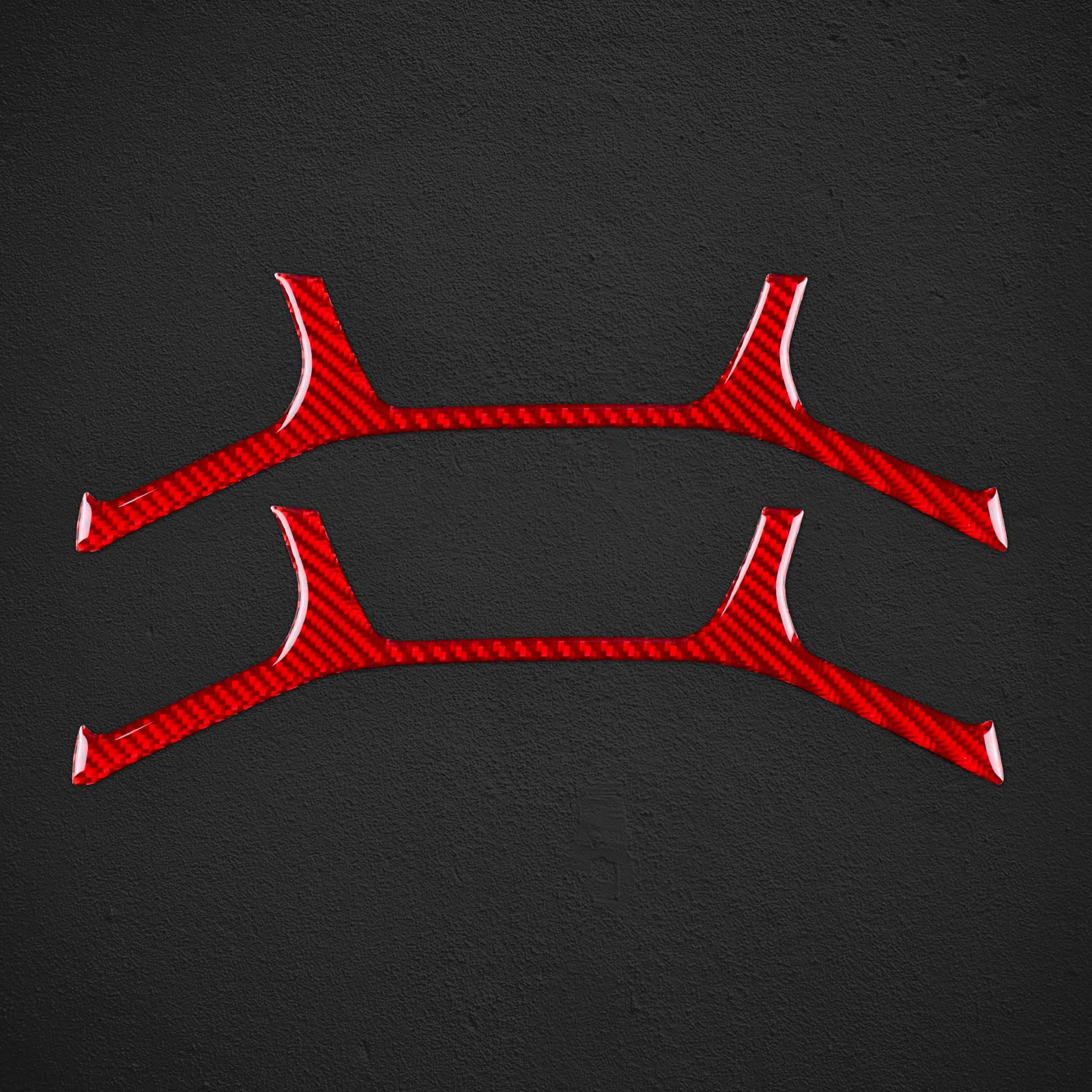 AIRSPEED Car Seat Head Rest Accent Sticker Carbon Fiber Auto Headrest Interior Trim Cover for Toyota Supra GR A90 A91 MK5 2019-2022, Red