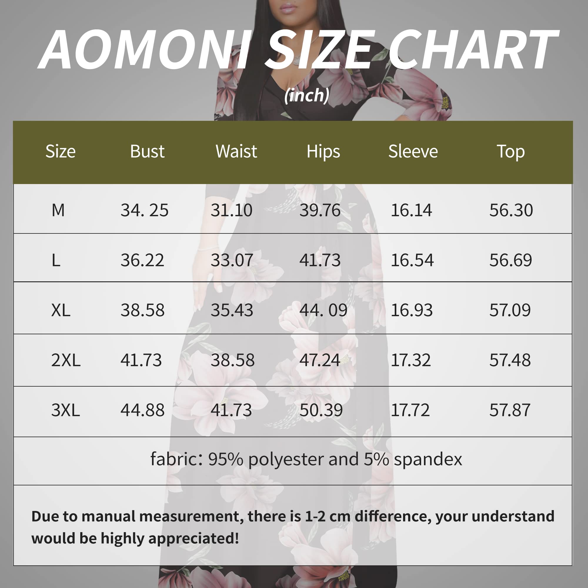 AOMONI Women's Maxi Floral Print Casual 3/4 Sleeve V-Neck Wrap Tie Waist Long Dress Pink Large