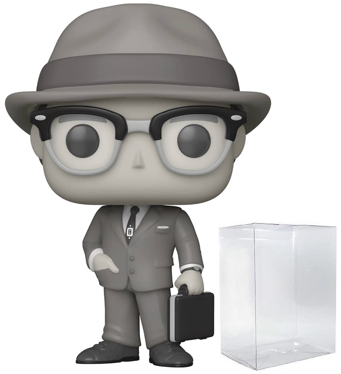 POP Marvel: WandaVision - Black & White 50s Vision Funko Vinyl Figure (Bundled with Compatible Box Protector Case), Multicolored, 3.75 inches