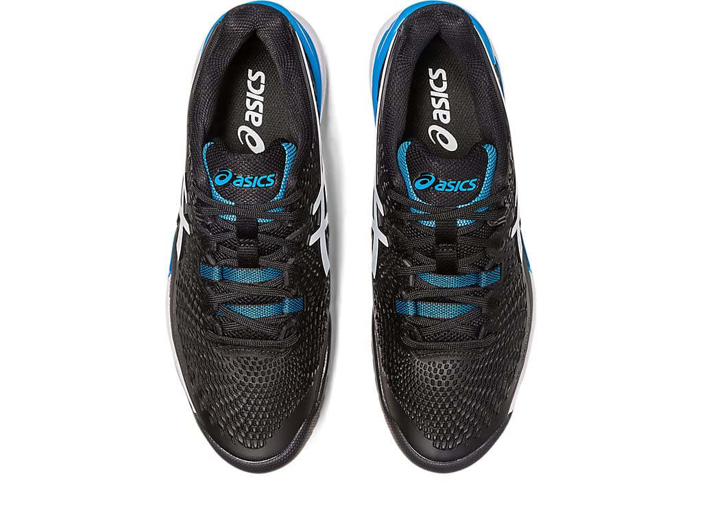 ASICS Men's Gel-Resolution 9 Tennis Shoes, 8, Black/White
