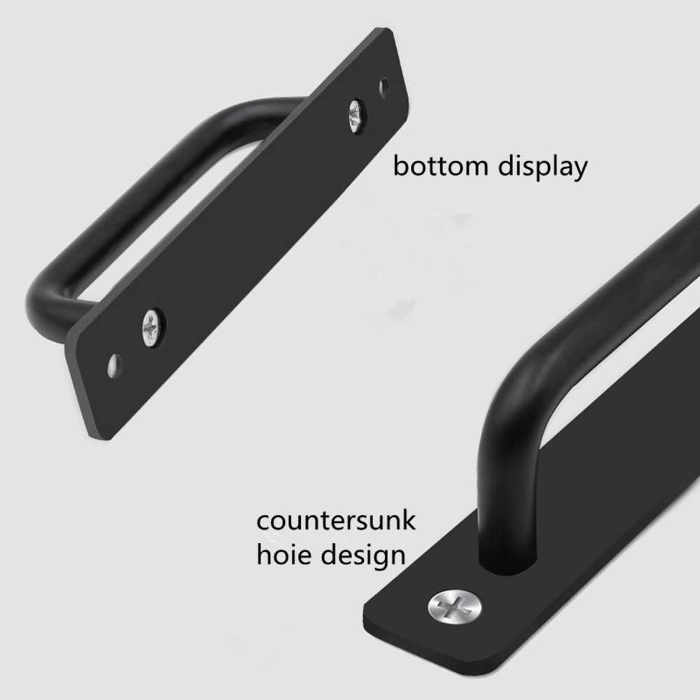 szhdxsy Pack of 2 Aluminium Alloy Sliding Barn Door Handle, Sliding Door Pull Handle,high Performance Handle, Cabinet Door Handles, Drawer knobs, Kitchen Handles,Cabinet Door knobs,Black