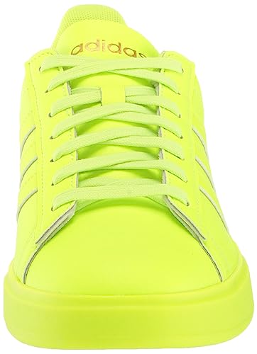 adidas Women's Grant Court 2.0 Sneaker, Lucid Lemon/Lucid Lemon/Gold Metallic, 7