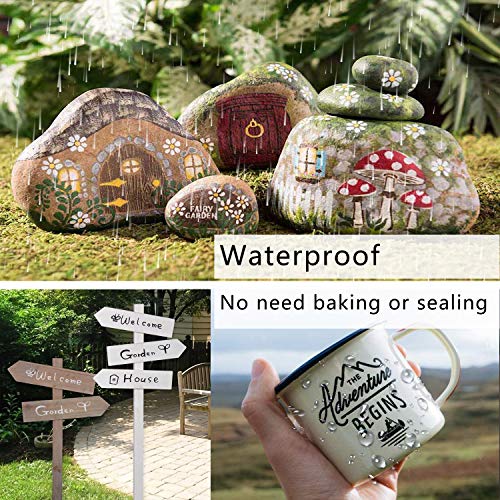 Lesun White Paint Pens Paint Markers, 12 Pack Waterproof Oil-Based Paint Pen Set Quick Dry and Permanent, Markers for Rock Painting, Stone, Ceramic, Wood, Fabric, Plastic, Canvas, Glass, Mugs, Tiresā¦