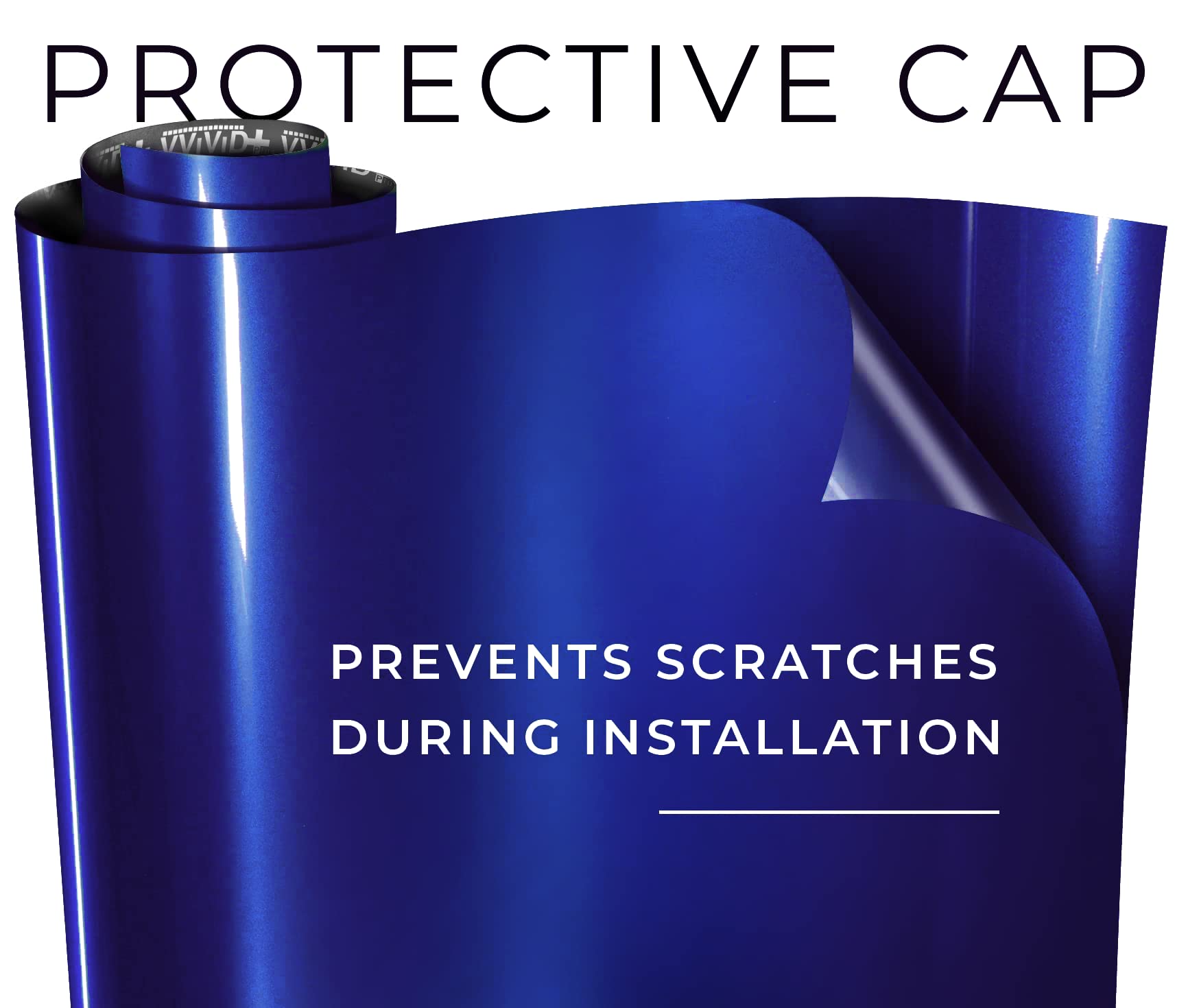 VViViD+ Ultra Gloss Neptune Pearl Blue 1.5ft x 5ft Vinyl Car Wrap Premium Paint Replacement Film Roll with Nano Air Release, Stretchable Cap Liner, Self Adhesive, Indoor Outdoor