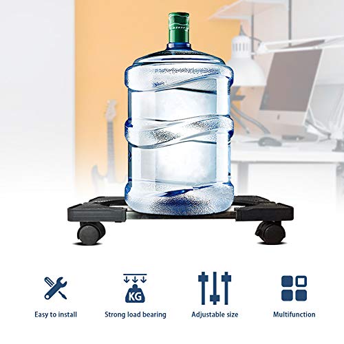 Liitrton Mobile CPU Stand Adjustable Computer Tower Stand with 4 Caster Wheels Fits Most PC (Black)
