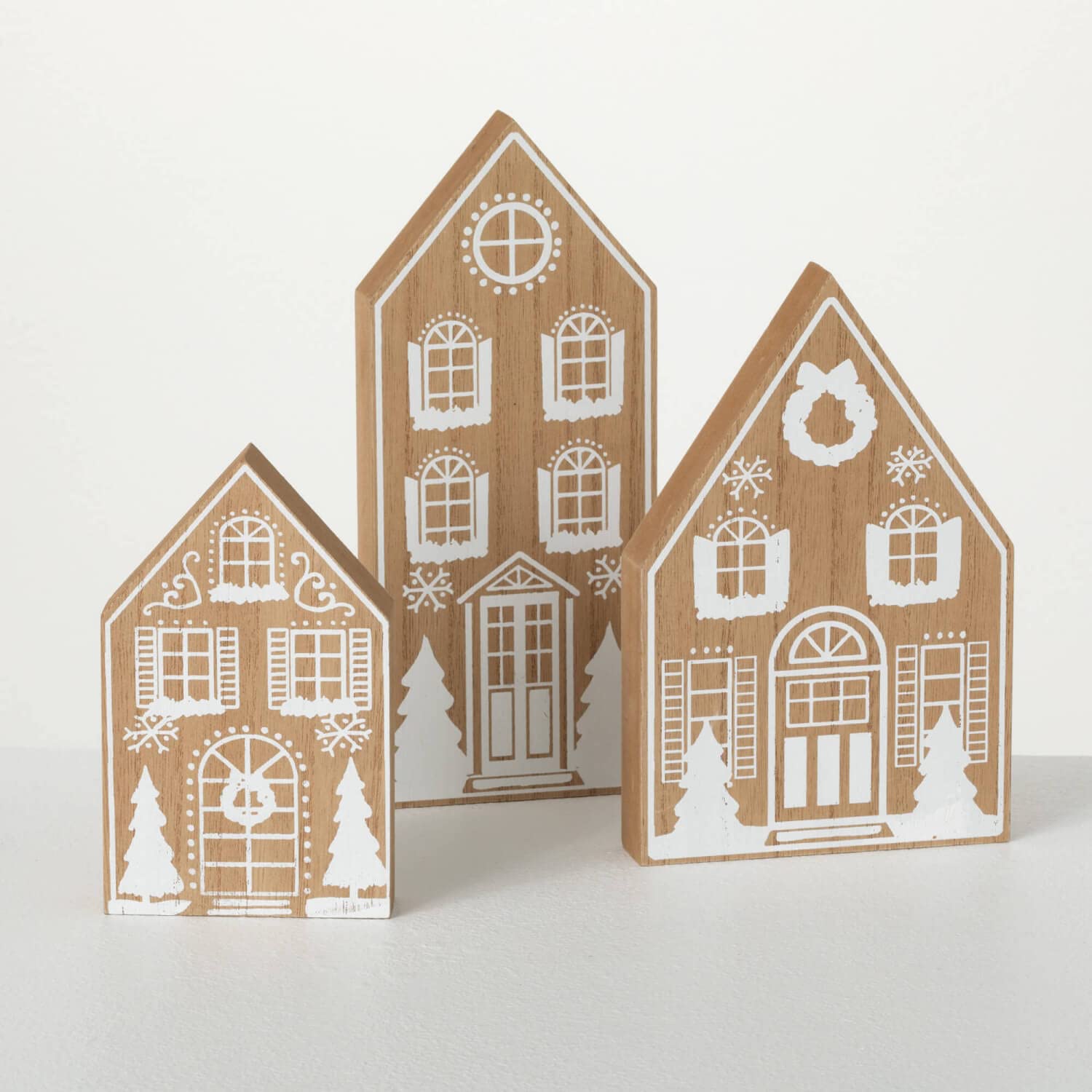 Sullivans Wood Holiday Village Shelf Sitters Set of 3