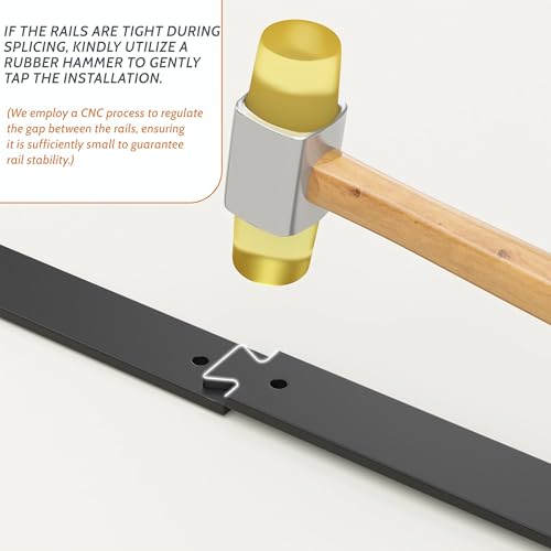 SANKEYTEW 6FT Barn Door Hardware Kit, Sliding Barn Door Hardware kit Heavy Duty, Lite Version- Combination Track Required- Easy to Install- Manual Included- Black (J-L-5)