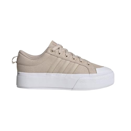 adidas Women's Bravada 2.0 Platform Shoe Skate, Wonder Beige/Wonder Beige/White, 7