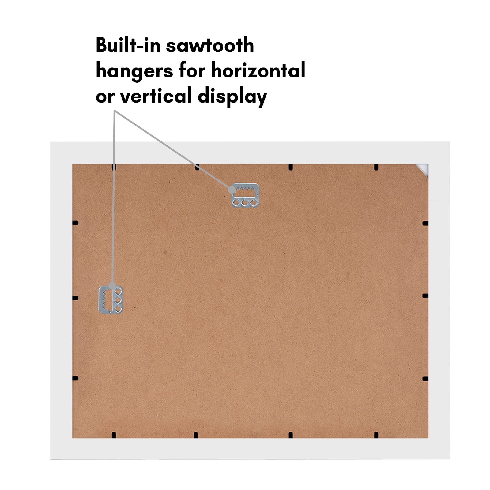 Americanflat 5x7 Double Picture Frame with Shatter-Resistant Glass - Fits Two 5x7 Photos or One 11x14 Picture - Signature Collection - Photo Frame for Wall Display - White